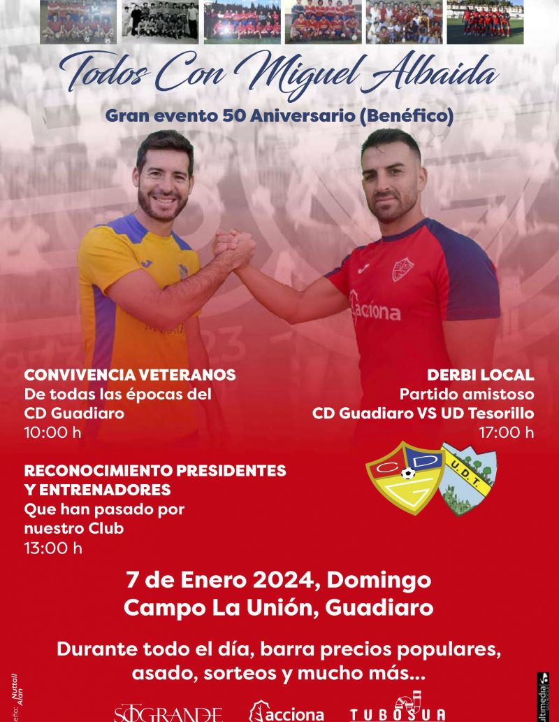 El CD Guadiaro prepara una gran fiesta benéfica para celebrar su 50 Aniversario