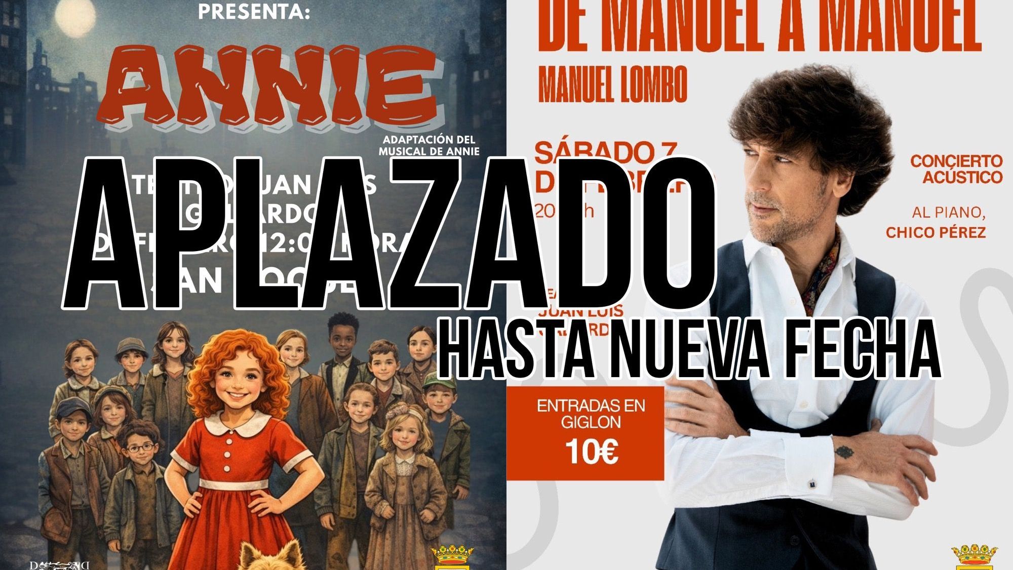 Aplazados el concierto de Manuel Lombo y el musical 'Annie' por el mal ...